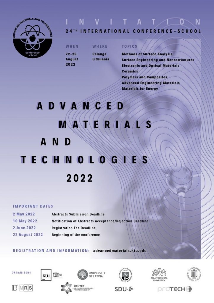 Advanced Materials and Technologies 2022 - Advanced Materials and ...